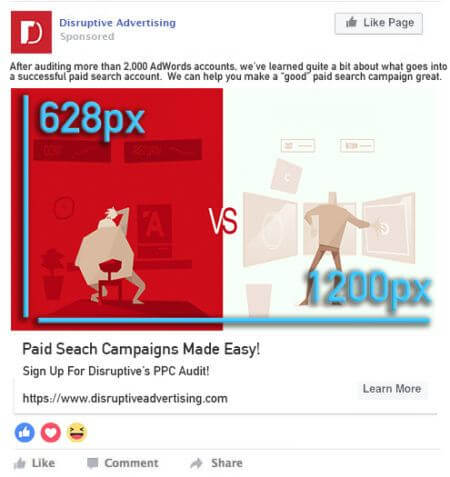 Size Matters: Picking the Right Facebook Image Ads | Disruptive Advertising
